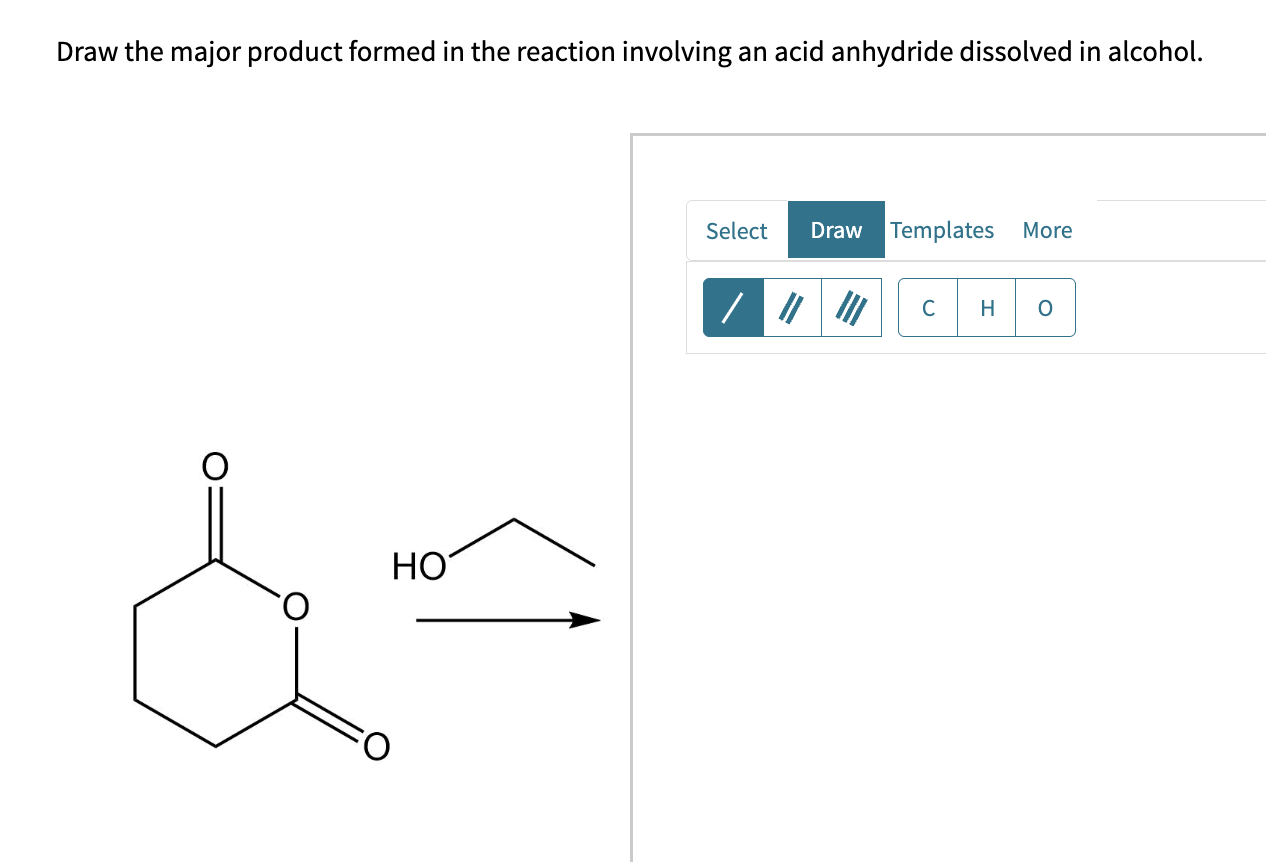 Solved Draw the major product formed in the reaction | Chegg.com