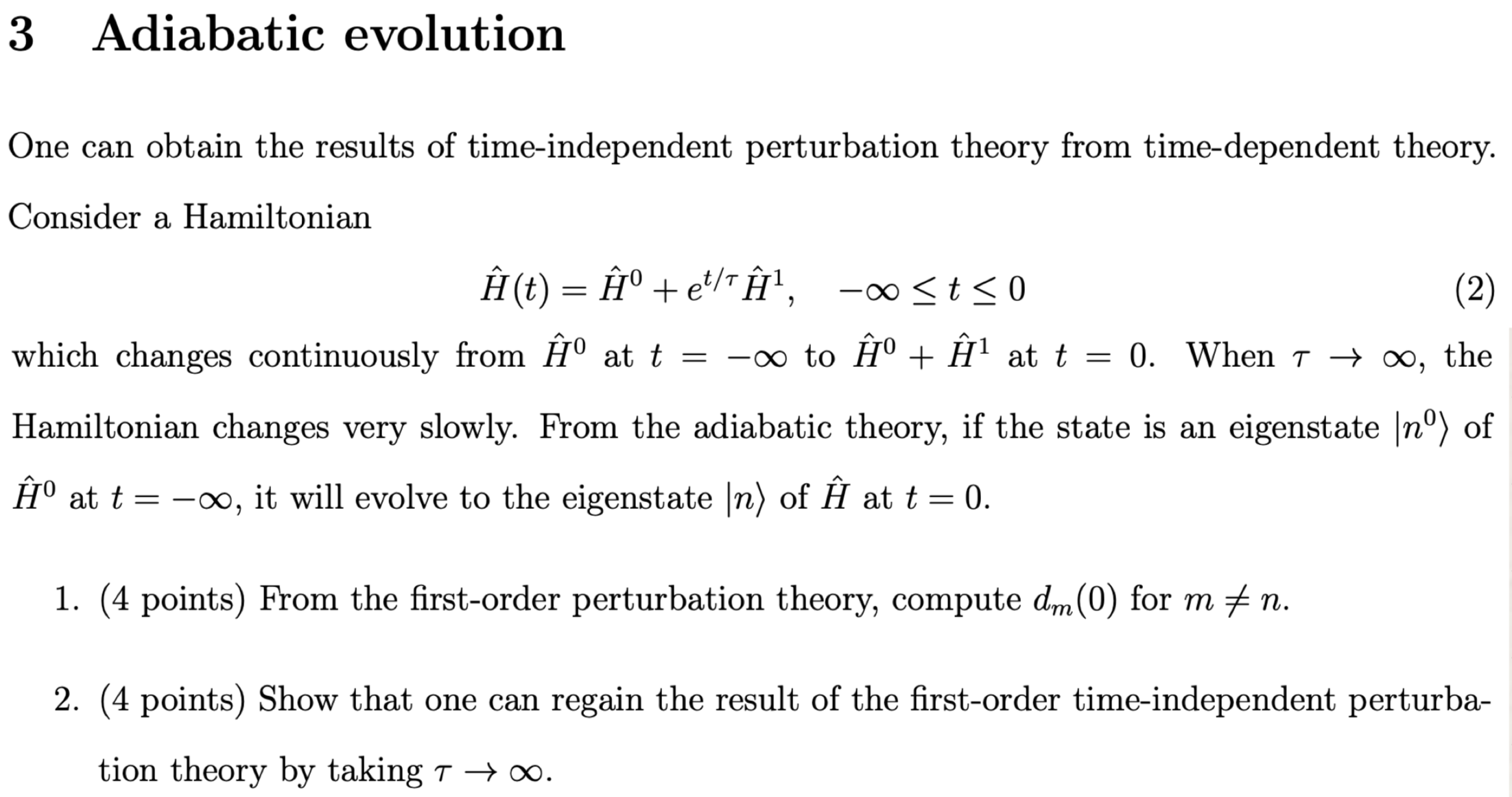 Solved This is an "Advanced Quantum Mechanics" Quesetion:3 | Chegg.com