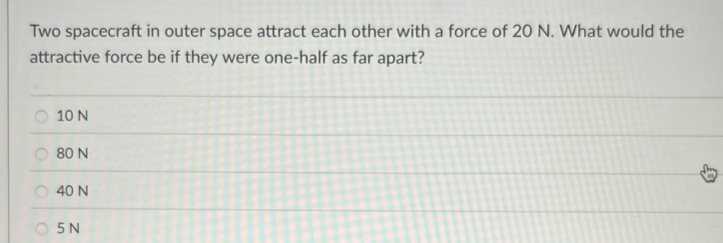 Solved Two spacecraft in outer space attract each other with | Chegg.com