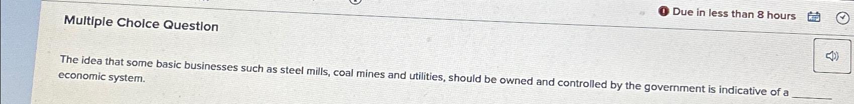 Solved Multiple Cholce QuestionDue in less than 8 ﻿hoursThe | Chegg.com