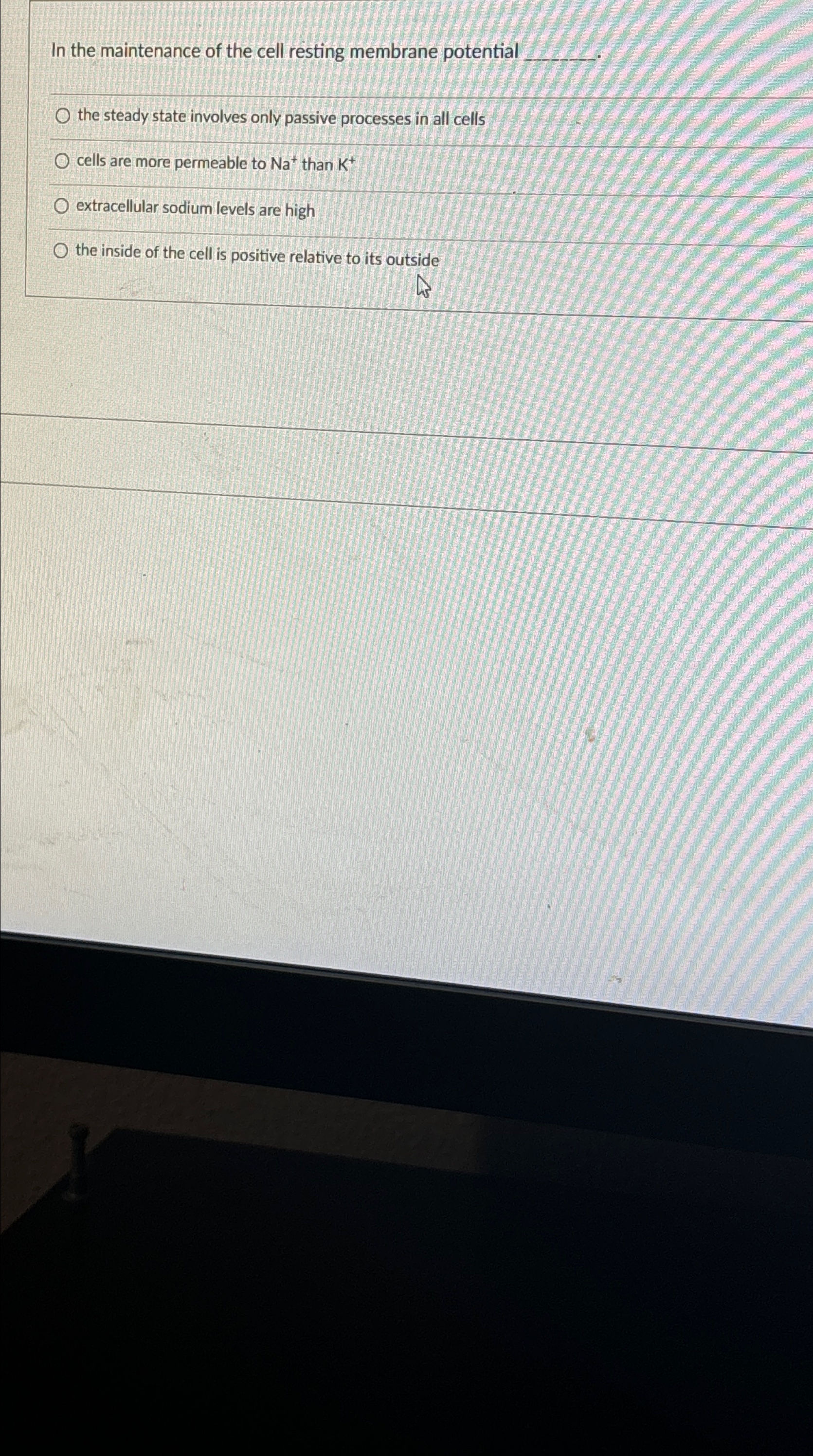 Solved In the maintenance of the cell resting membrane | Chegg.com