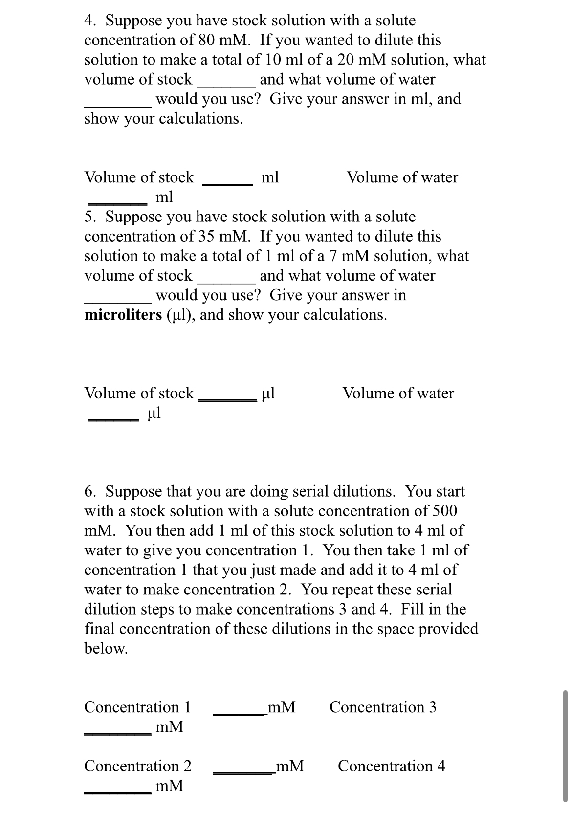 Solved Suppose you have stock solution with a solute | Chegg.com