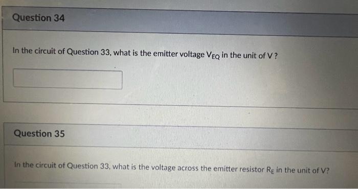 Solved In the circuit below, what is the base voltage in the | Chegg.com