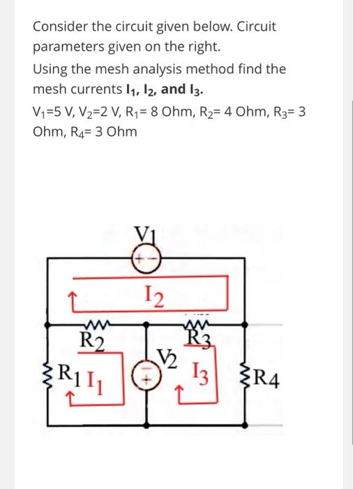 Solved Consider the circuit given below. Circuit parameters | Chegg.com