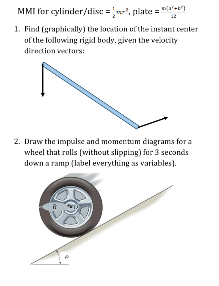 Solved MMI for cylinder ?? ﻿disc =12mr2, ﻿plate | Chegg.com