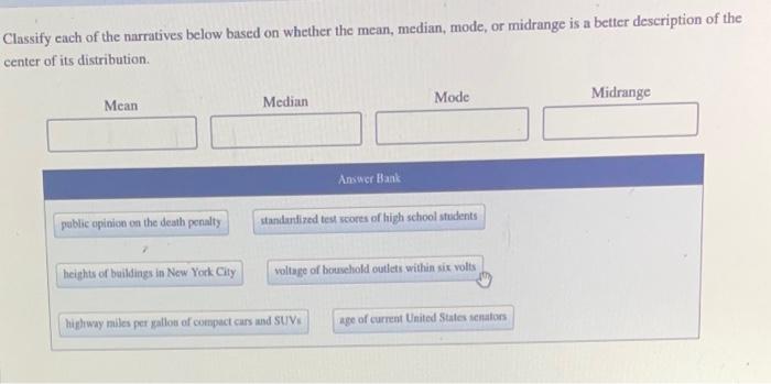 Solved Jassify each of the narratives below based on whether | Chegg.com