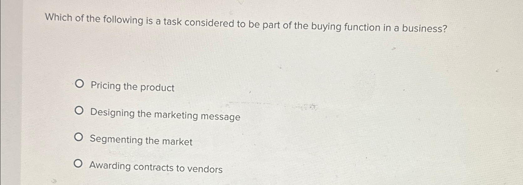 Solved Which of the following is a task considered to be | Chegg.com