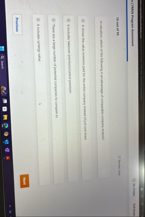 Solved wans coppratefinurcoristitutecomFMVA Program | Chegg.com