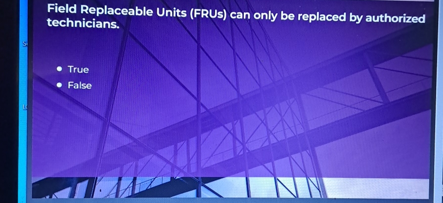 Solved Field Replaceable Units (FRUs) ﻿can only be replaced | Chegg.com