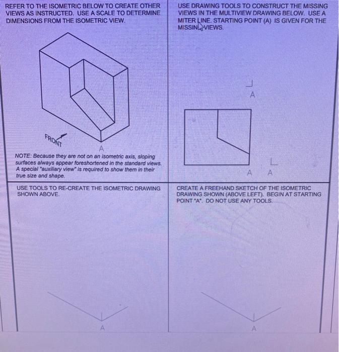 Solved REFER TO THE ISOMETRIC BELOW TO CREATE OTHER VIEWS AS | Chegg.com