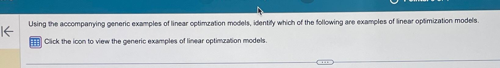 Solved Using the accompanying generic examples of linear | Chegg.com