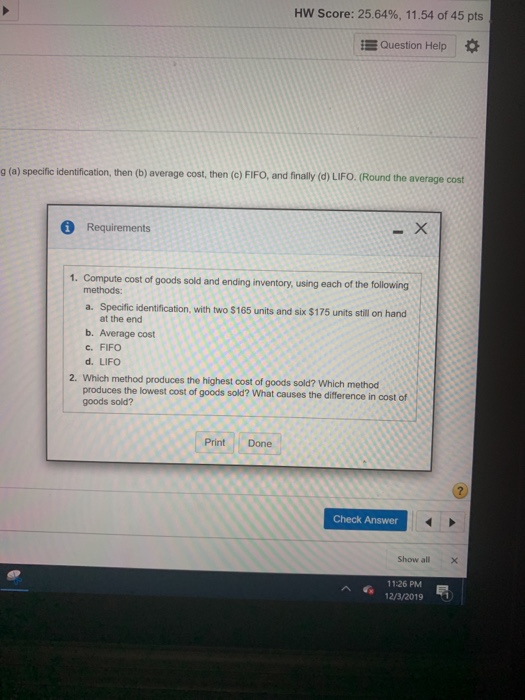 Solved Homework: Week 5: Homework Score: 1.54 of 10 pts B | Chegg.com