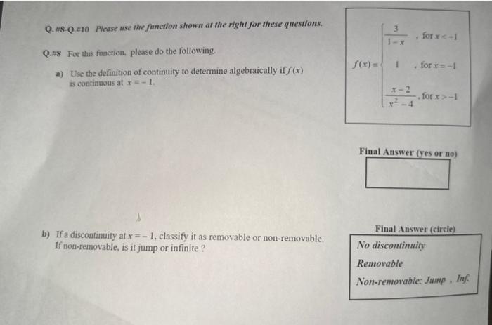 Solved Q. 18. Q.s10 Please use the function shown at the | Chegg.com