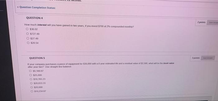 Solved Question Completion Status: QUESTION 4 How much | Chegg.com