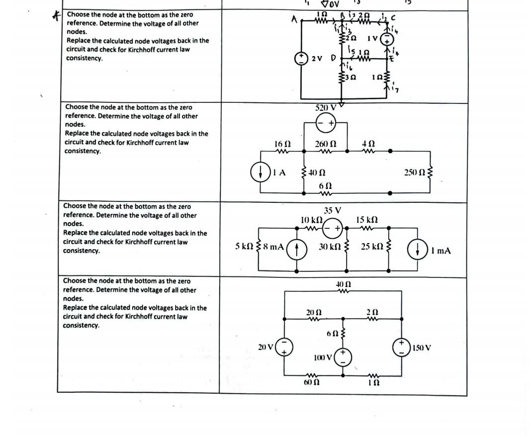 Solved please complete and indicate the zero reference node. | Chegg.com
