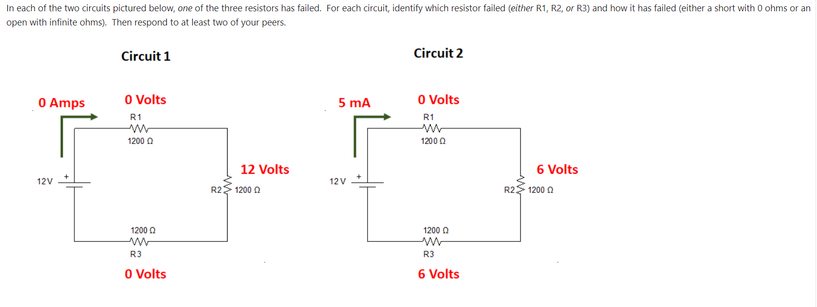 Solved questionIn each of the two circuits pictured below, | Chegg.com