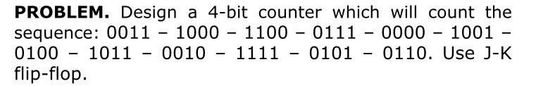 Solved PROBLEM. Design a 4-bit counter which will count the | Chegg.com