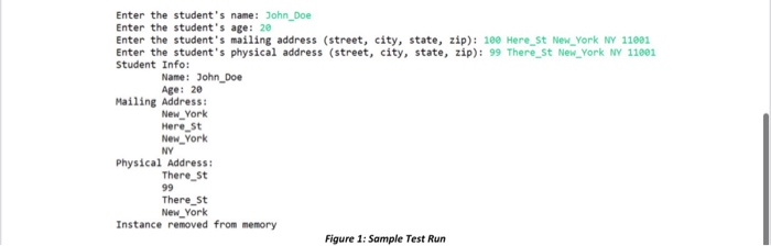 Solved Implement a class named Student. Separate definition | Chegg.com
