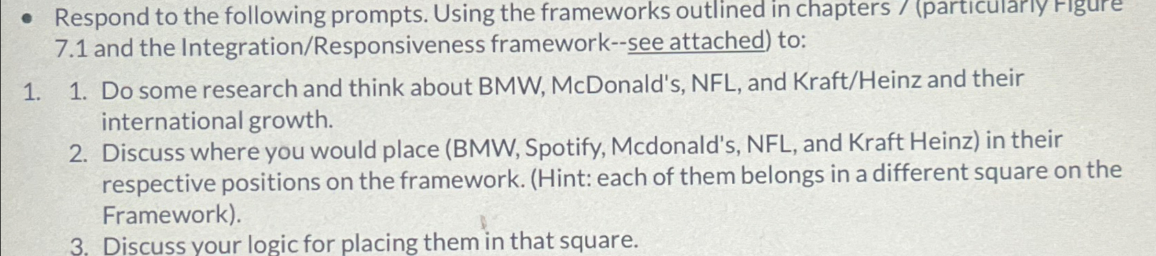 Solved Respond to the following prompts. Using the | Chegg.com