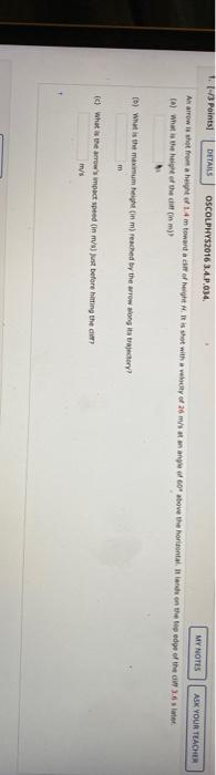 Solved 1 3 Points Details Oscolphys2016 3 4 P 034 My Notes