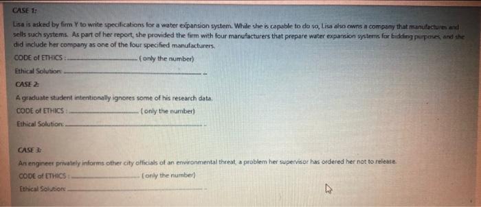 Solved Lisa is asked by firm Y to write specifications for a | Chegg.com