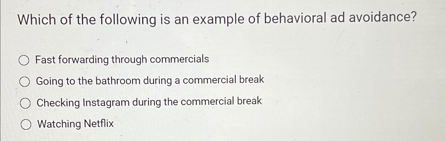 Solved Which of the following is an example of behavioral ad | Chegg.com