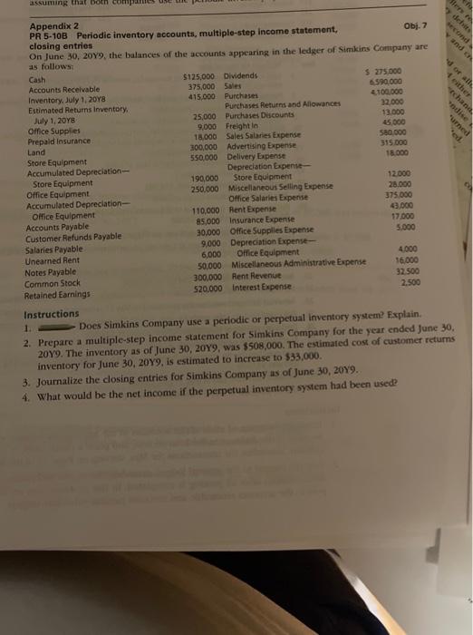 Solved Appendix 2 PR 5-10B Periodic inventory accounts, | Chegg.com