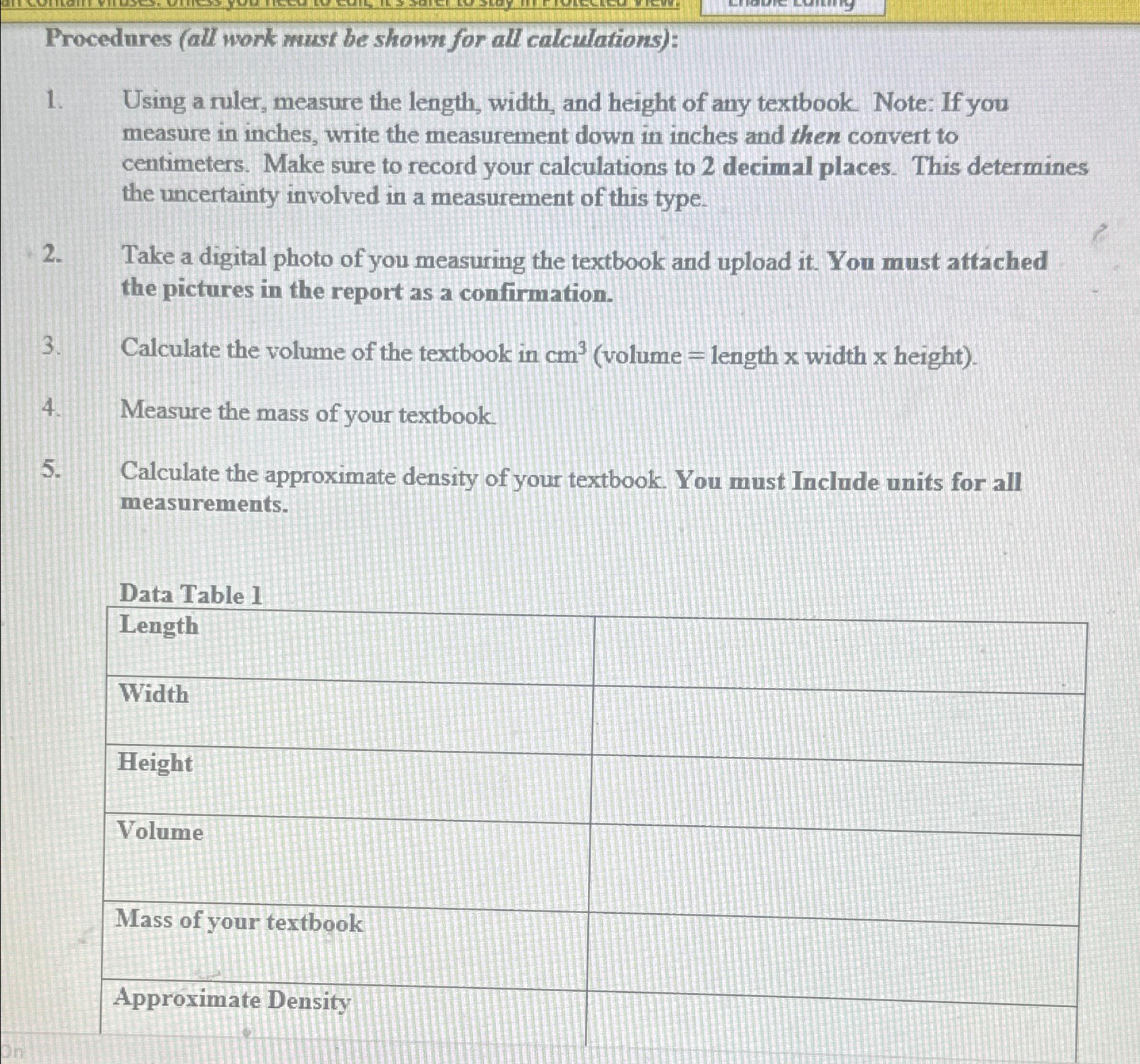 Solved Procedures (all work wust be shown for all | Chegg.com