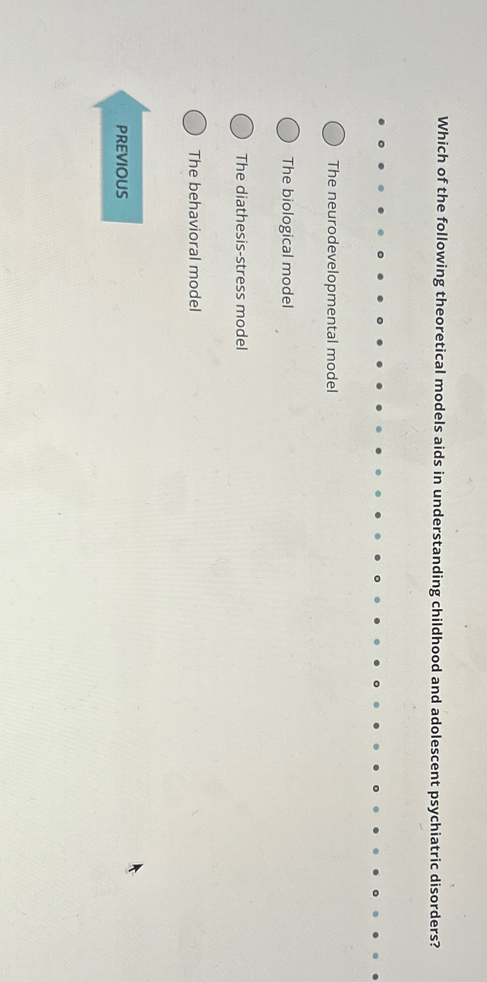 Solved Which of the following theoretical models aids in | Chegg.com