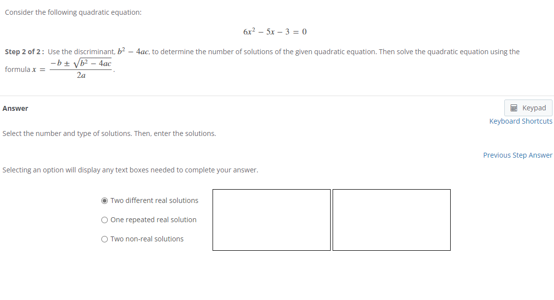 Solved Consider the following quadratic | Chegg.com