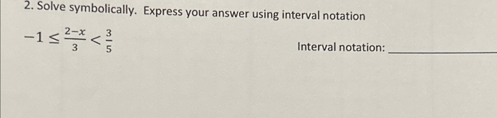 Solved Solve symbolically. Express your answer using | Chegg.com