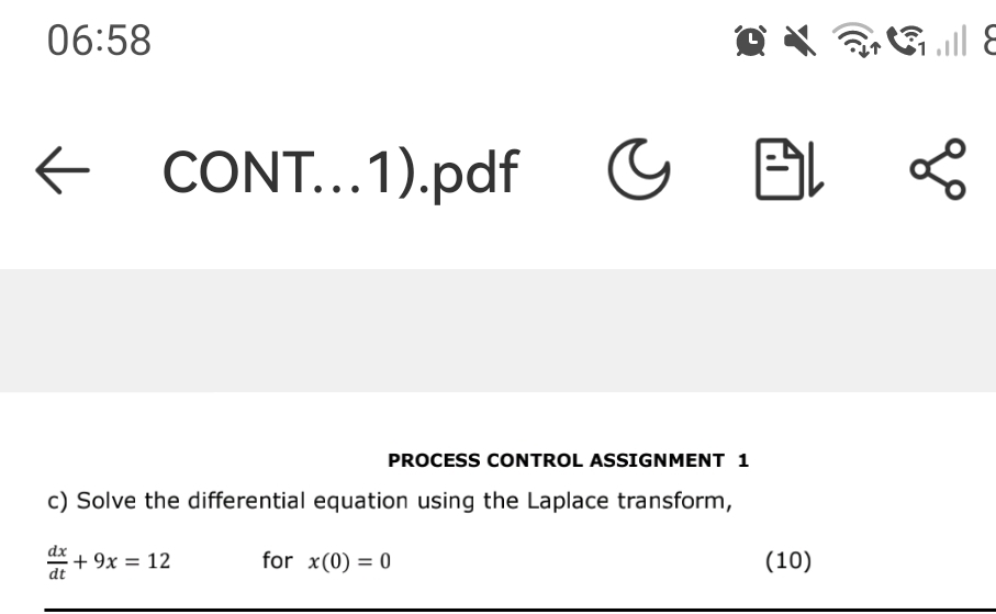 Solved 06:58@larr, CONT...1).pdfG:'PROCESS CONTROL | Chegg.com