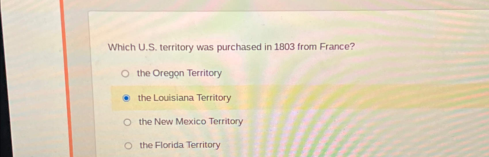 Solved Which U.S. ﻿territory was purchased in 1803 ﻿from | Chegg.com