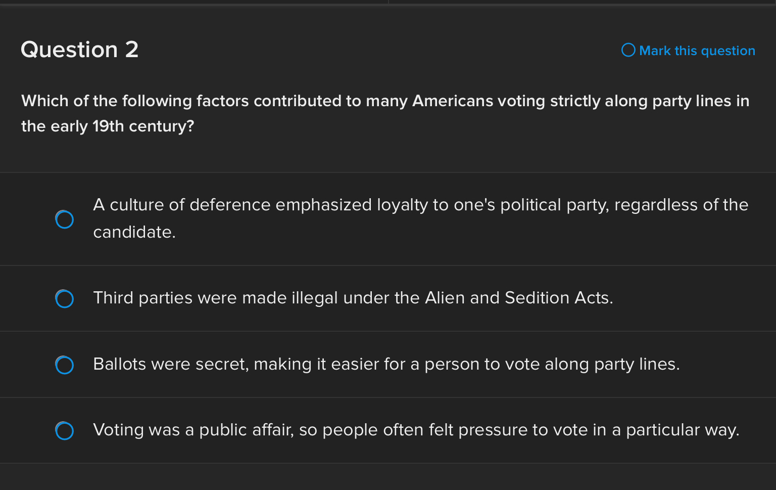 Solved Question 2Mark this questionWhich of the following | Chegg.com