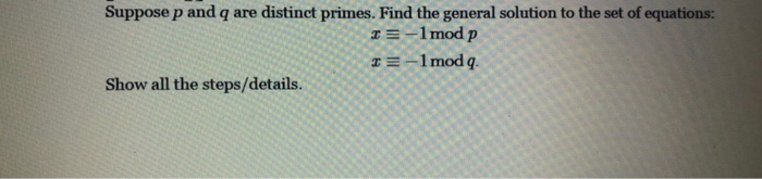 Solved discrete math, Suppose p and q are distinct primes. | Chegg.com