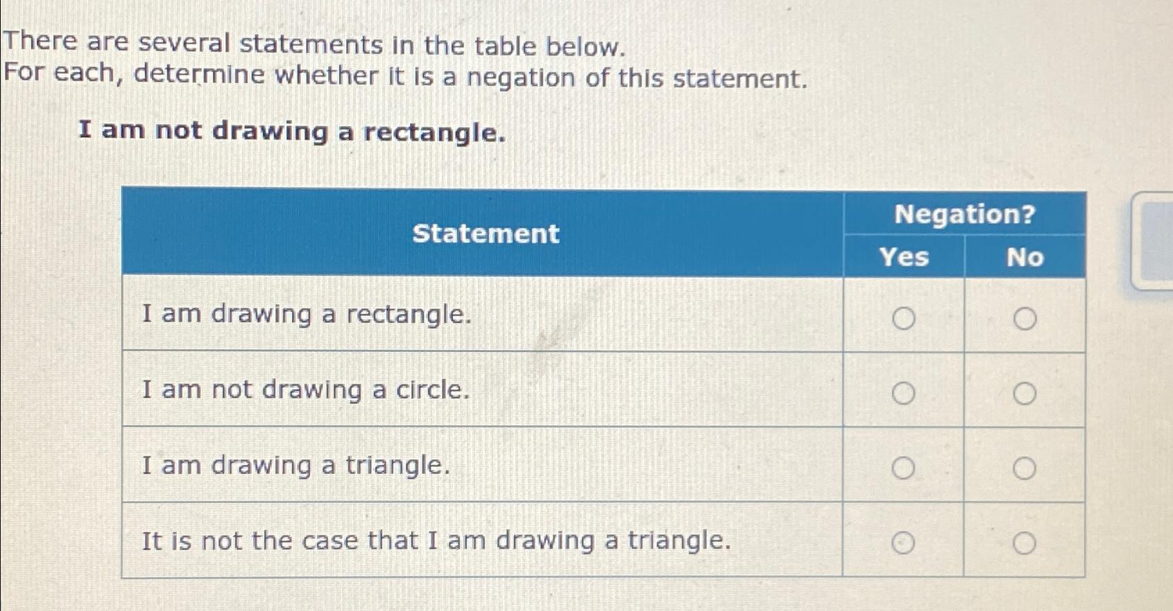 Solved There are several statements in the table below.For | Chegg.com