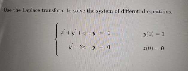system of differential equations | Chegg.com