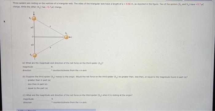 Solved tharge, whale the other {5,}has−5.7μC charge (o) What | Chegg.com