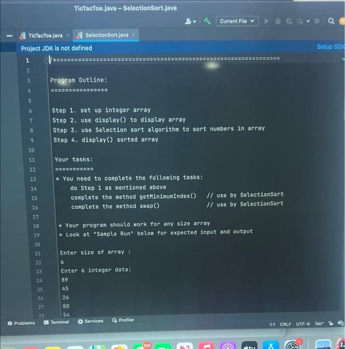 Solved - 2 JAVA Files: TicTacToe.java [7 points] | Chegg.com