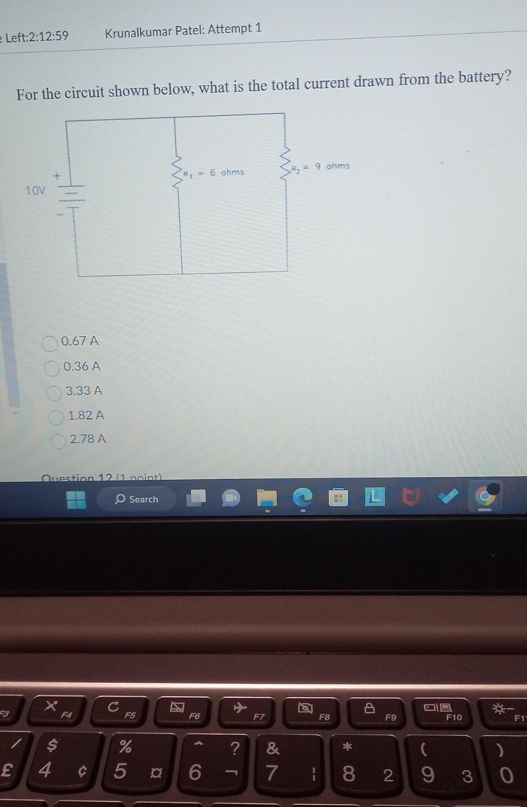 Solved For the circuit shown below, the total power | Chegg.com