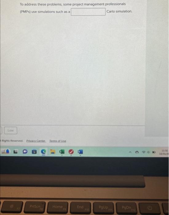 Solved Low To address these problems, some project | Chegg.com