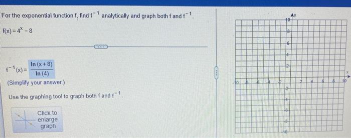 Solved 1 Ау je For the exponential function f, find f ' | Chegg.com