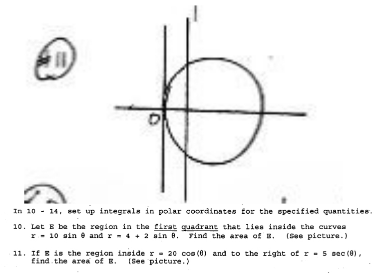 Solved In 10-14, ﻿set up integrals in polar coordinates for | Chegg.com