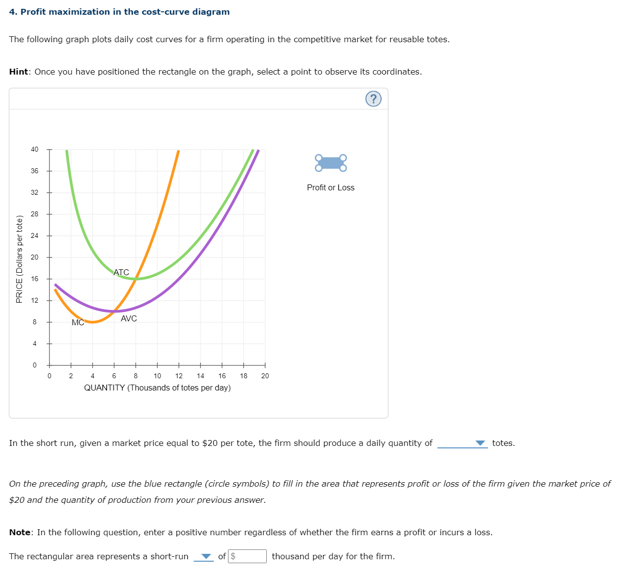 Solved Profit maximization in the cost-curve diagramThe | Chegg.com