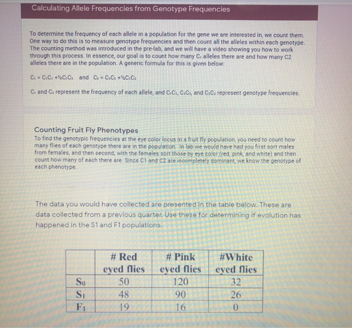 Solved Calculating Allele Frequencies from Genotype | Chegg.com