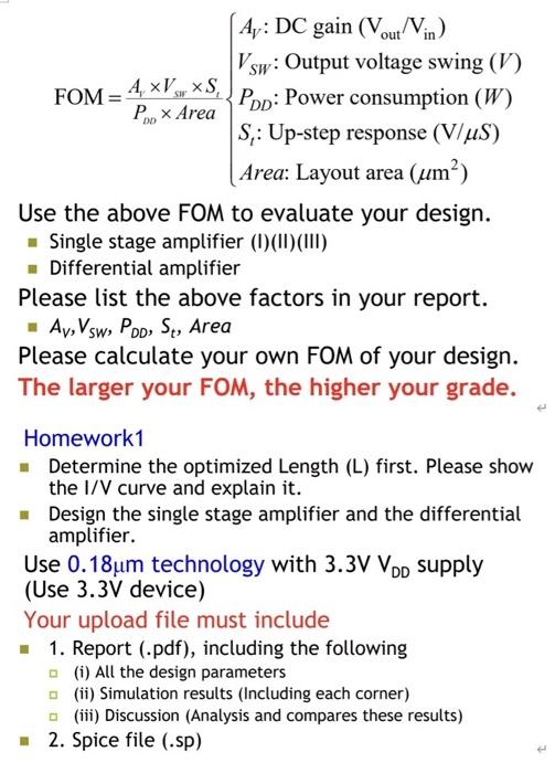 Design the above amplifiers: (I) CS stage [III) CS | Chegg.com