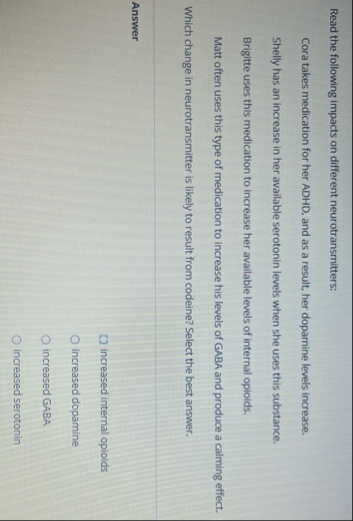 Solved Read the following impacts on different | Chegg.com