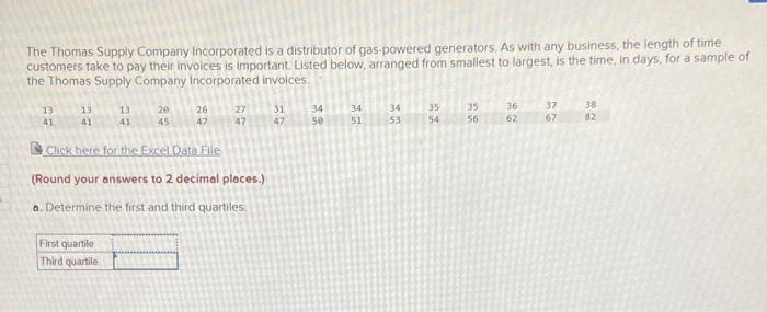 Solved a.) determine first and third quartiles b.)determine | Chegg.com