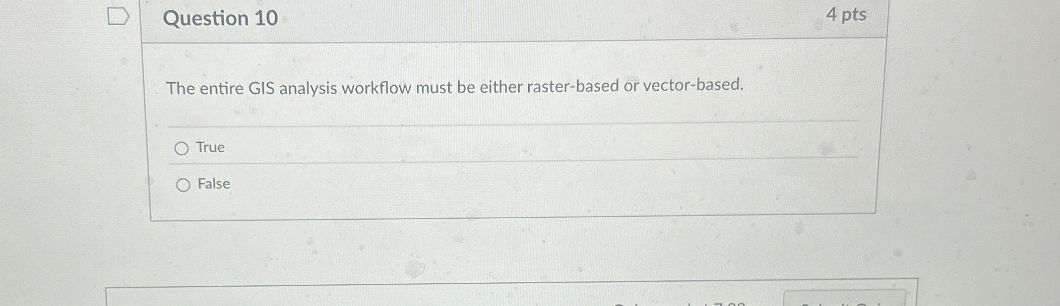 Solved Question 104 ptsThe entire GIS analysis workflow | Chegg.com Solved Question 104 ptsThe entire GIS analysis workflow | Chegg.com