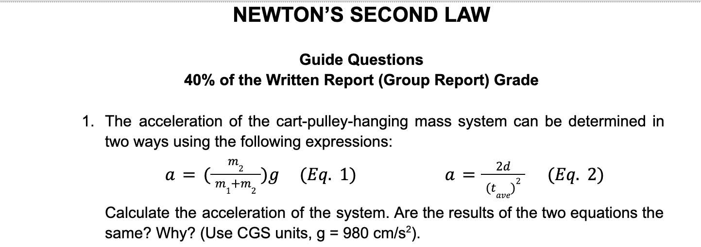 The acceleration of the cart-pulley-hanging mass | Chegg.com